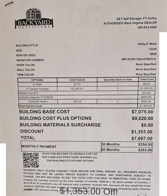 F8 Portable Storage Buildings Rent To Own - KMPSheds.com