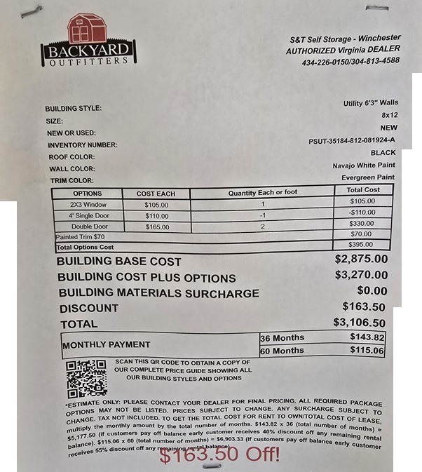 Mall-82 Storage Buildings Low Prices - KMPSheds.com