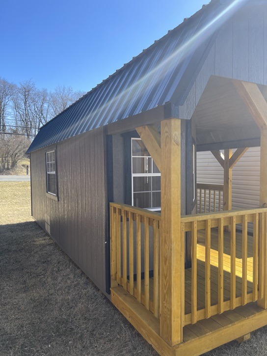 H28 Deluxe Playhouse Lofted Cabins - KMPSheds.com